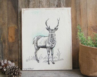 Love You Deerly Poster Woodland Animals Deer Head Print | Etsy