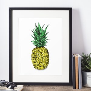 Pineapple Wall Decor, Pop Art Botanical Print, Pineapple Poster ...