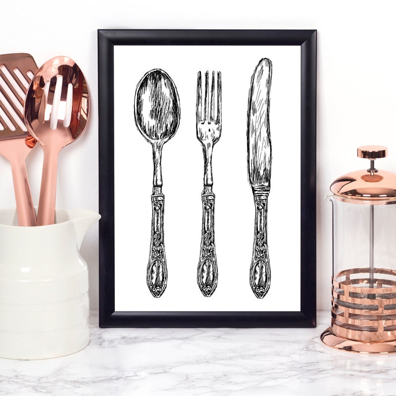 Silverware Prints - Etsy