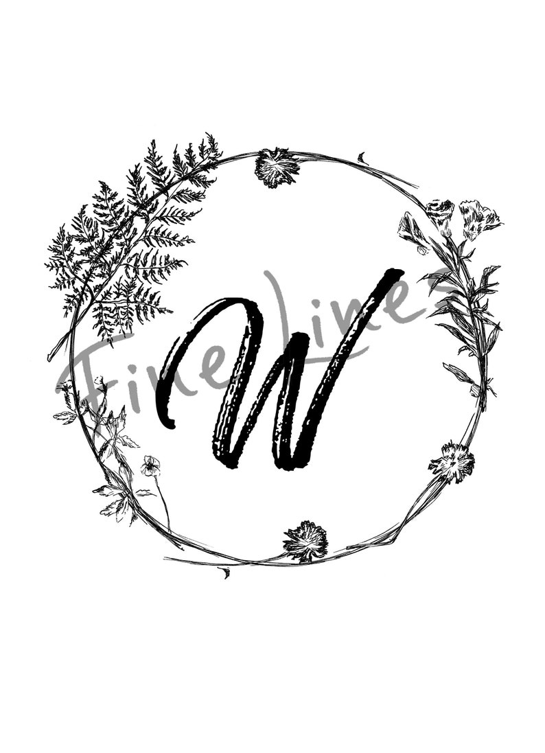 Instant Download Monogram Monogram Poster Custom Name Decor | Etsy