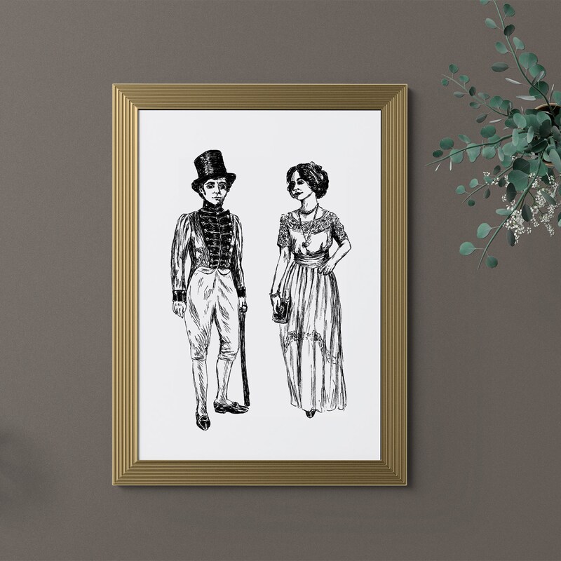 Victorian Drawing - Etsy