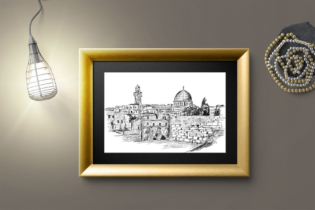 Instant Download Judaica Wall Art, Jewish Gift Wailing Wall Jerusalem ...
