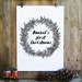 Customizable Digital Download Christmas Wreath Card - Etsy
