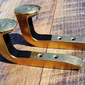 Gun Rack Shotgun Hooks Rifle Hangers Archery Bow Felt Lined Wall Mount ...