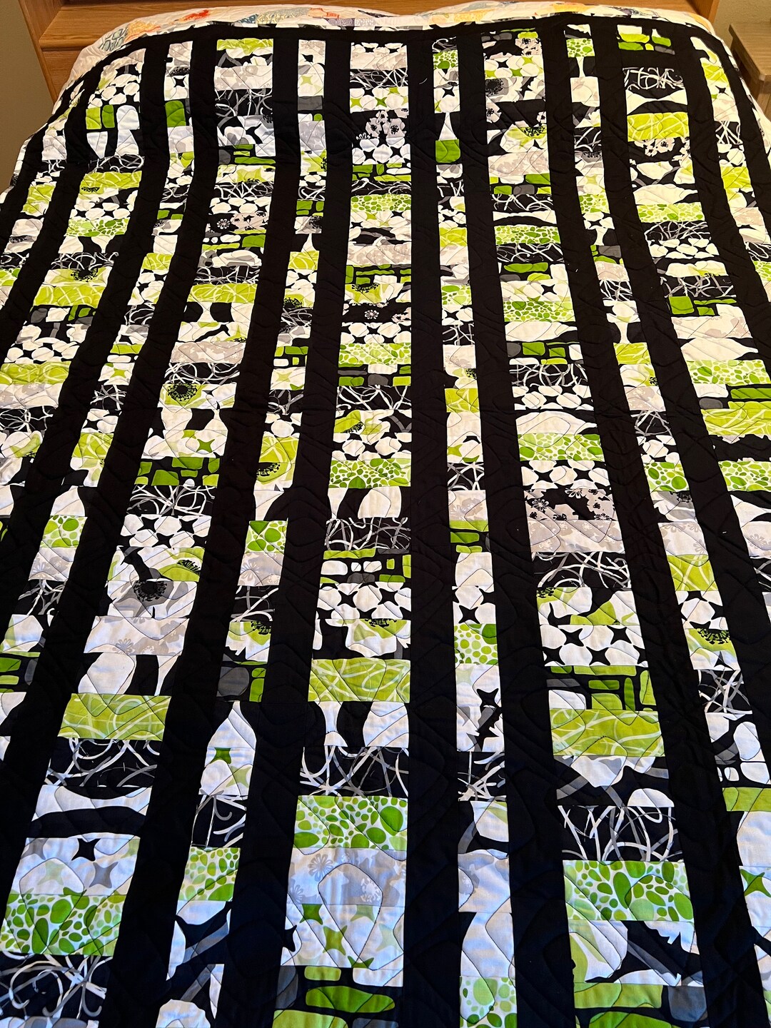 Modern Poppy Flower Quilt: Cotton Throw or Twin Quilt (57.50 X 72") - Etsy