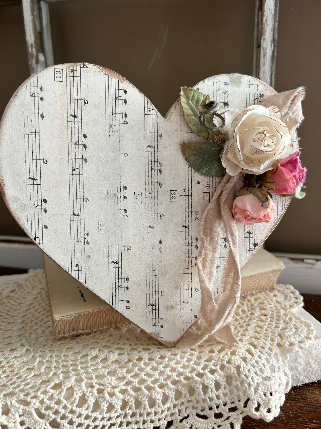 Hearts, Heart, Wood Heart, Music Sheet Heart, Vintage Heart, Vintage ...
