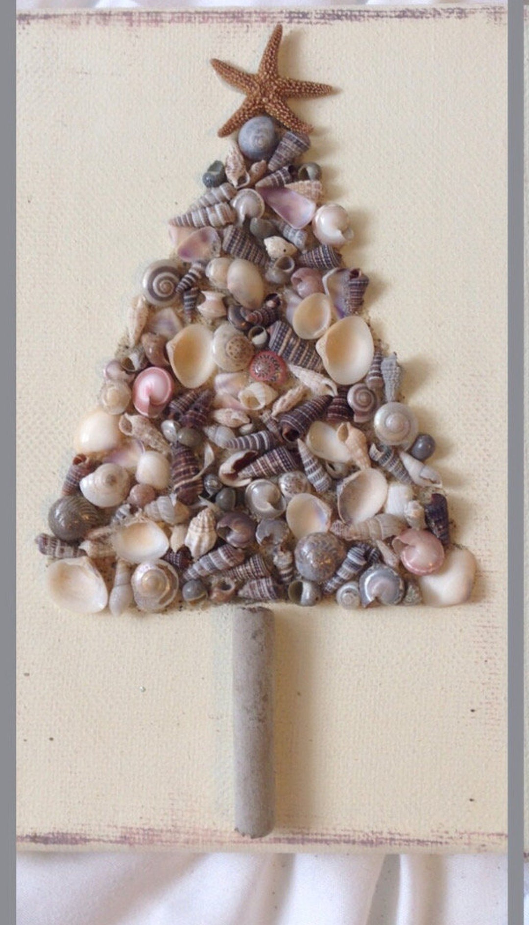 Seashell Christmas Tree, Seashell Art, Christmas Tree, Coastal ...