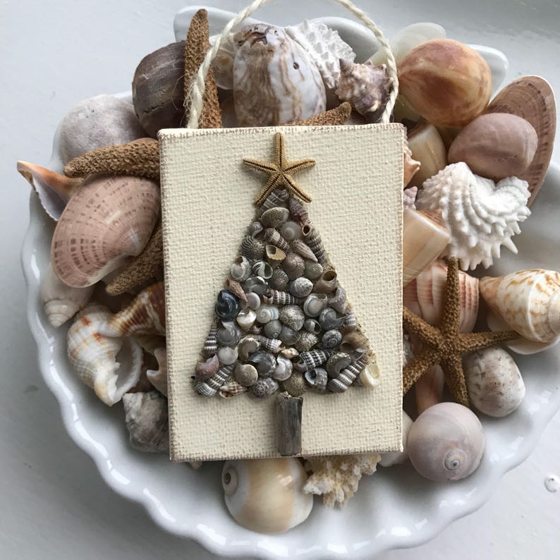 Seashell Christmas Tree Shell Tree Ornament Coastal - Etsy