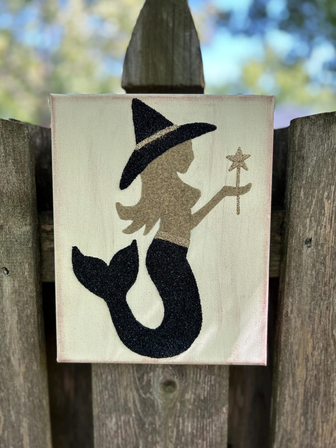 Mermaid Witch, Witch Art, Witch Canvas, Mermaid Art, Halloween Decor ...