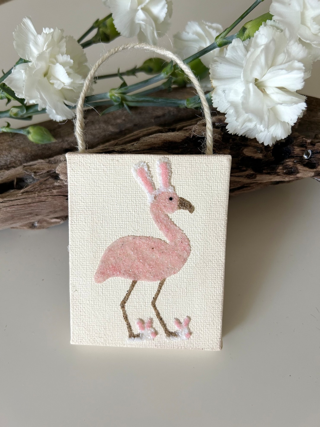 Flamingos, Flamingo Art, Flamingo Bunny, Bunny, Bunnies, Bunny Ornament ...