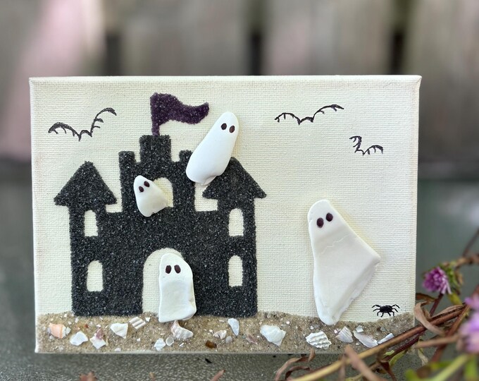 Haunted House, Haunted Sandcastle, Ghost House, Ghost Decor, Halloween ...
