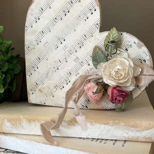 Hearts, Heart, Wood Heart, Music Sheet Heart, Vintage Heart, Vintage ...