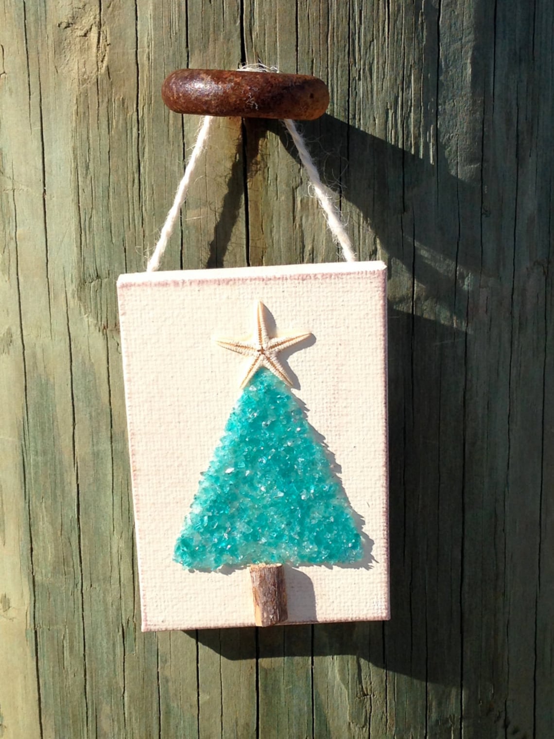 Christmas Tree Ornament Aqua Tree Ornament Coastal - Etsy