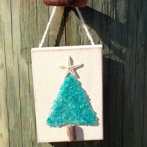 Christmas Tree Ornament Aqua Tree Ornament Coastal - Etsy