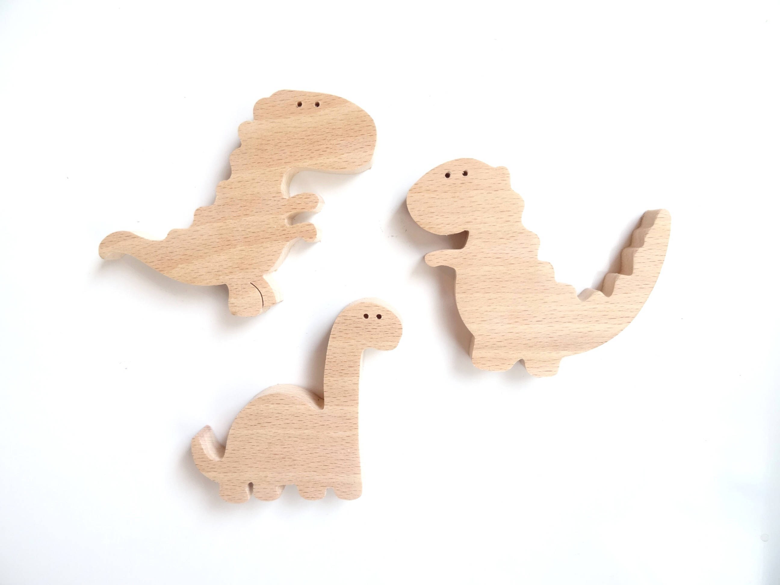 Set of 3 Wood Fridge Magnet dinosaurs Refrigerator | Etsy
