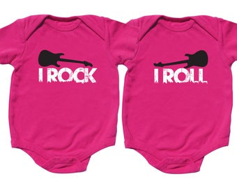 Rock and Roll Baby Boy Twins Matching Gift Set. Black | Etsy