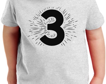 Number 3 Kids Shirt - Etsy