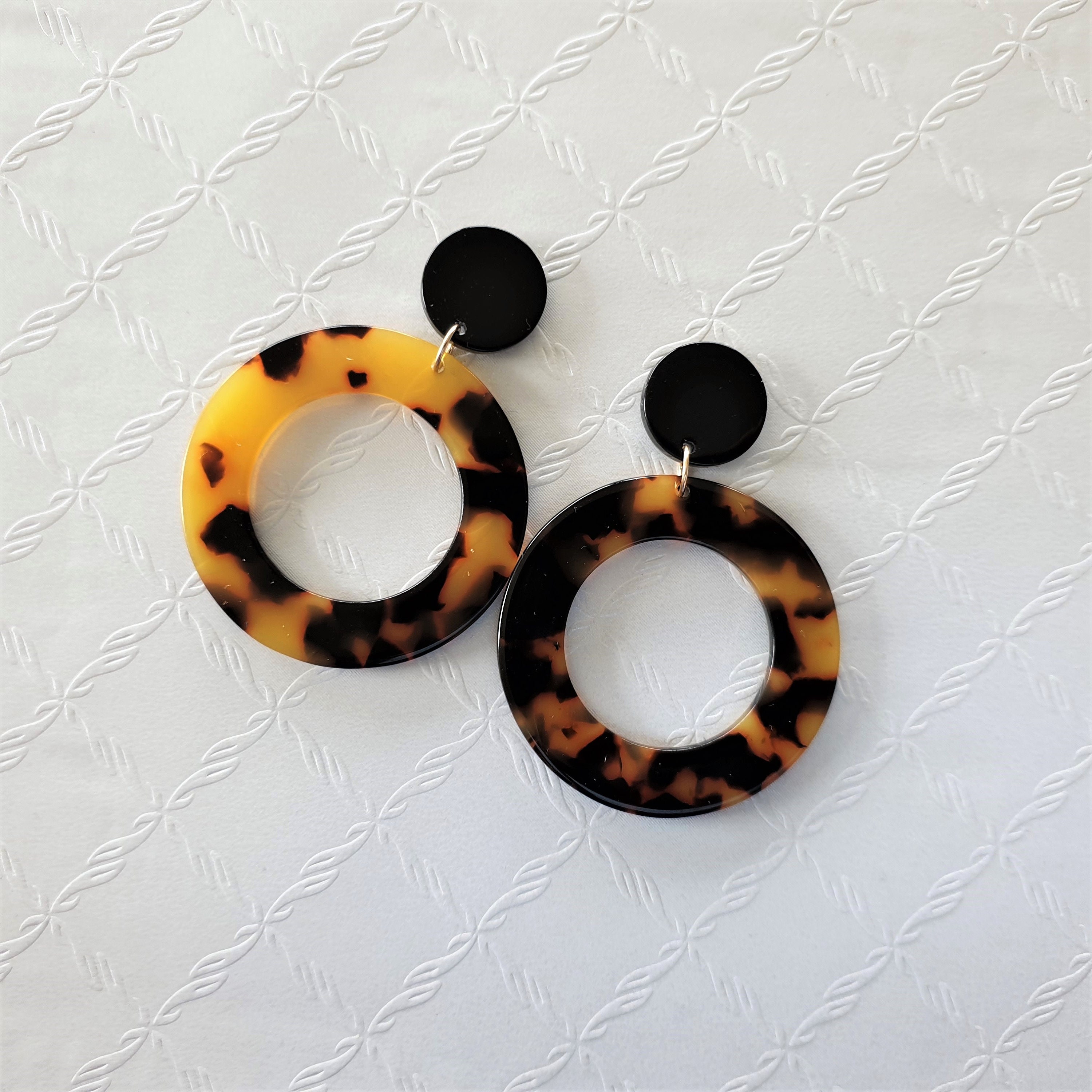 Tortoise Earrings,tortoise Hoop Earrings,tortoiseshell Earrings ...