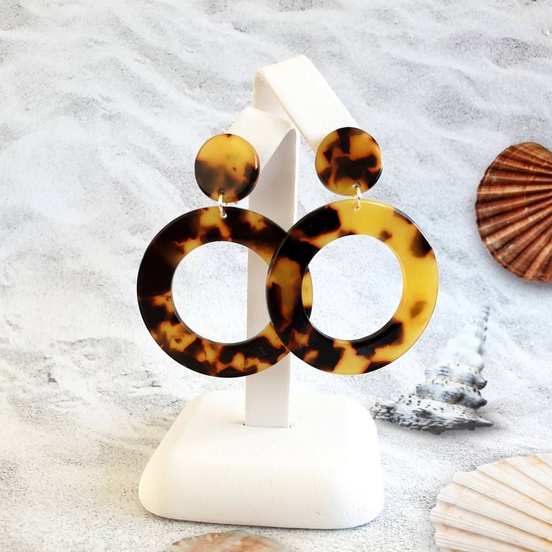 Tortoise Earrings,tortoise Hoop Earrings,tortoiseshell Earrings,tortoise Shell Earrings,boho ...