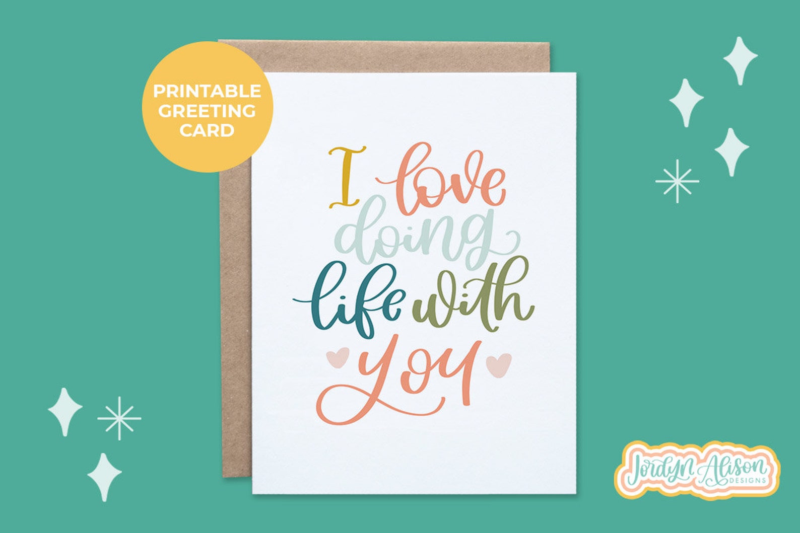 Printable Everyday Card Bundle, Printable Greeting Card, Printable ...