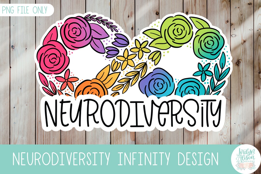 Neurodiversity PNG Stickers, ADHD Infinity Printable Stickers, Print ...