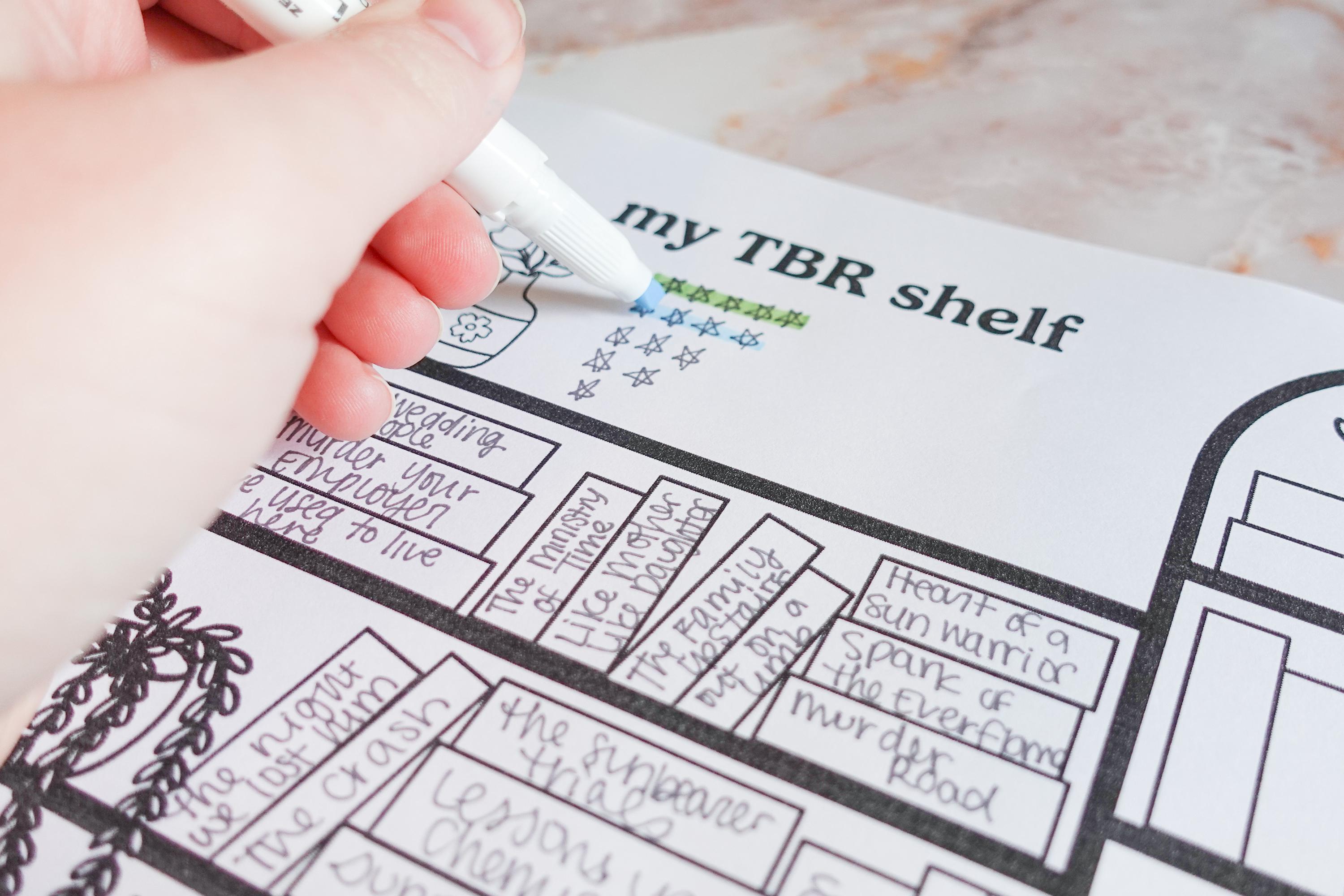 My TBR Shelf Printable, TBR Reading Challenge, Book Challenge Printable ...