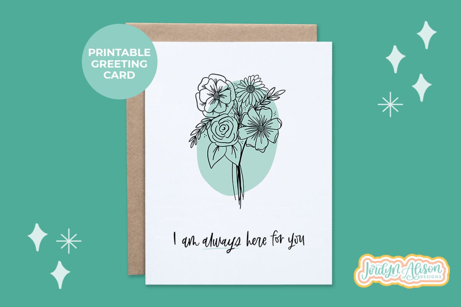 Printable Everyday Card Bundle, Printable Greeting Card, Printable ...