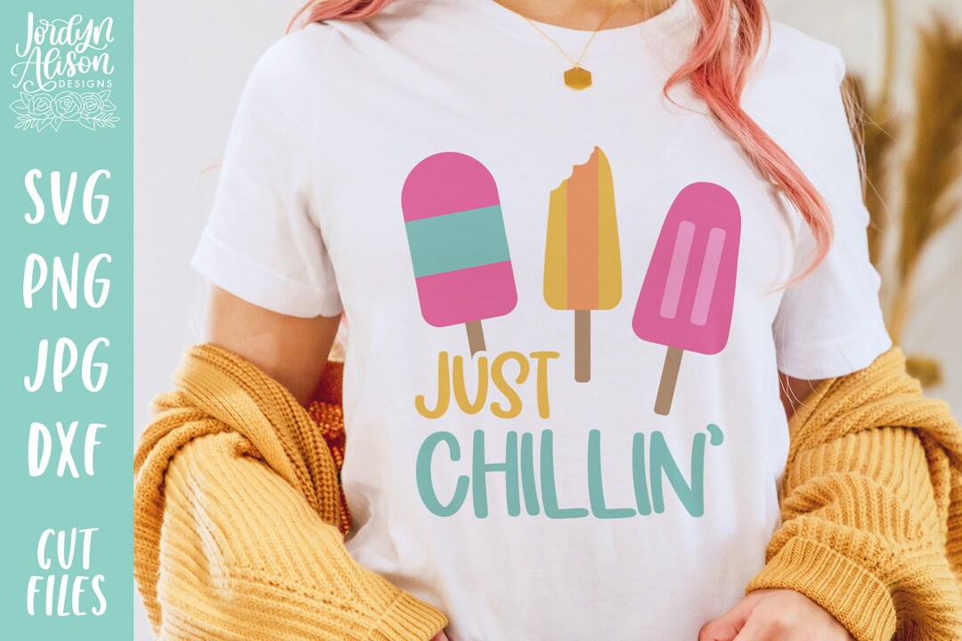 Just Chillin' SVG Trendy Summer SVG Svg for Cricut - Etsy