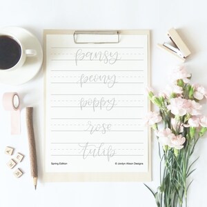 Bundle of 4 Seasons Bounce Lettering Worksheets, Fall Winter Spring ...