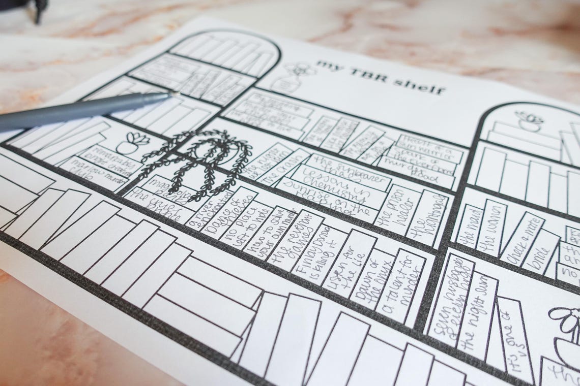 My TBR Shelf Printable, TBR Reading Challenge, Book Challenge Printable ...