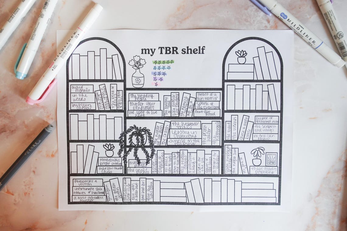 My TBR Shelf Printable, TBR Reading Challenge, Book Challenge Printable ...