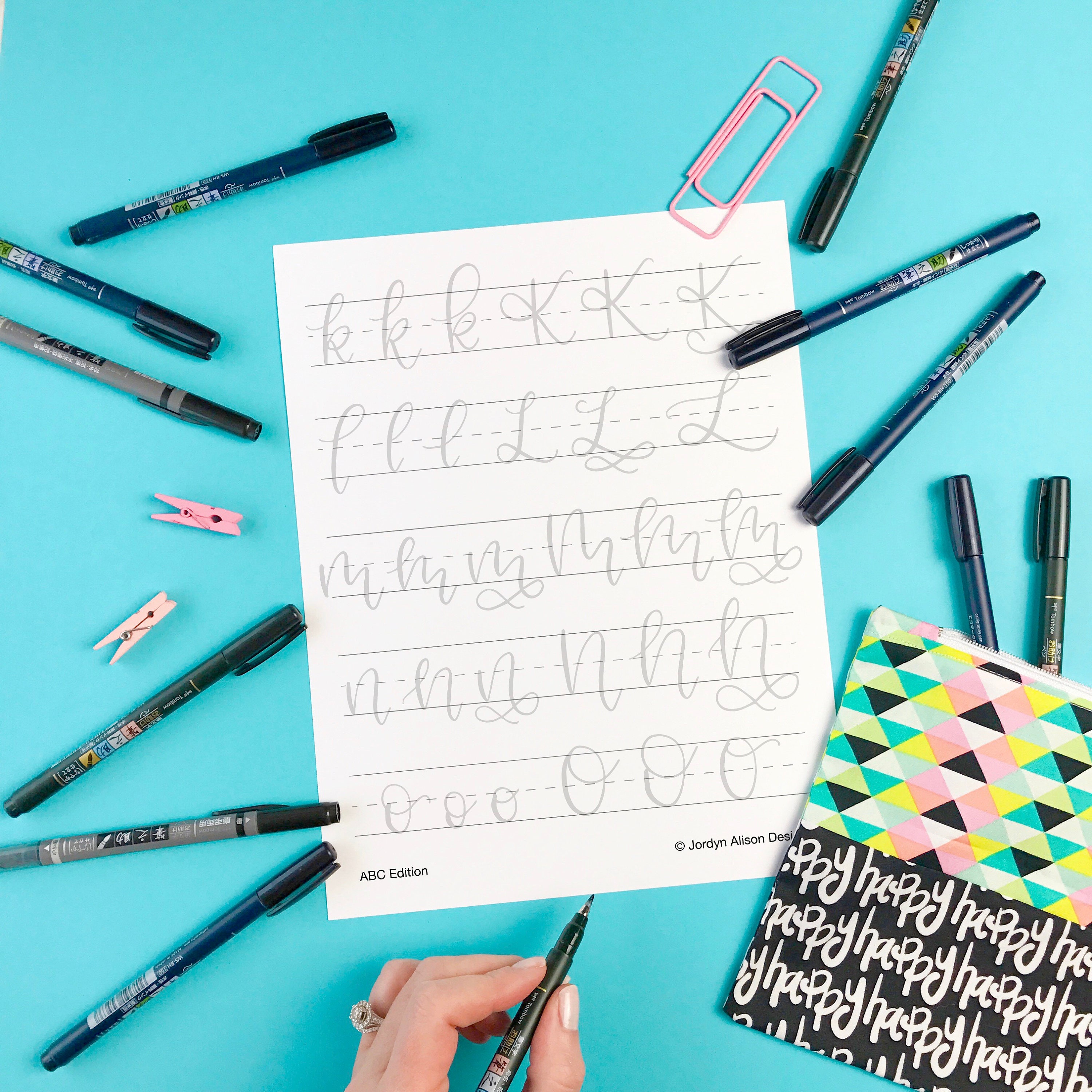 Bounce Lettering Worksheets, Alphabet Edition, Lettering Worksheets ...