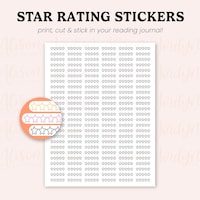 Star Rating Tracker Stickers | Printable Book Tracker | Reading Journal ...