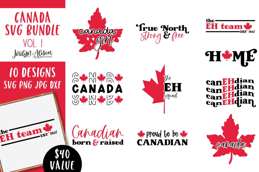 Canada SVG Bundle, Canada Day Svg, Canadian SVG, True North Svg, Cricut ...