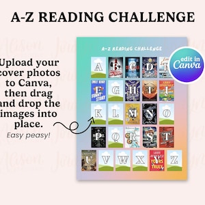 A-Z Reading Challenge Canva Template, Alphabet Reading Challenge ...