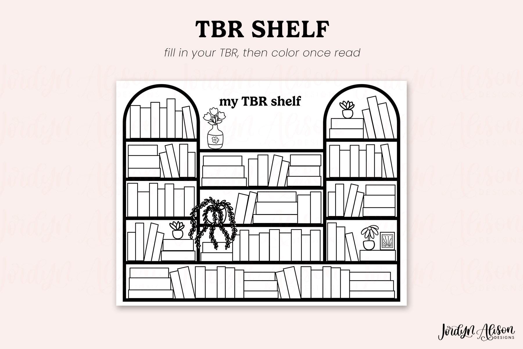 My TBR Shelf Printable, TBR Reading Challenge, Book Challenge Printable ...