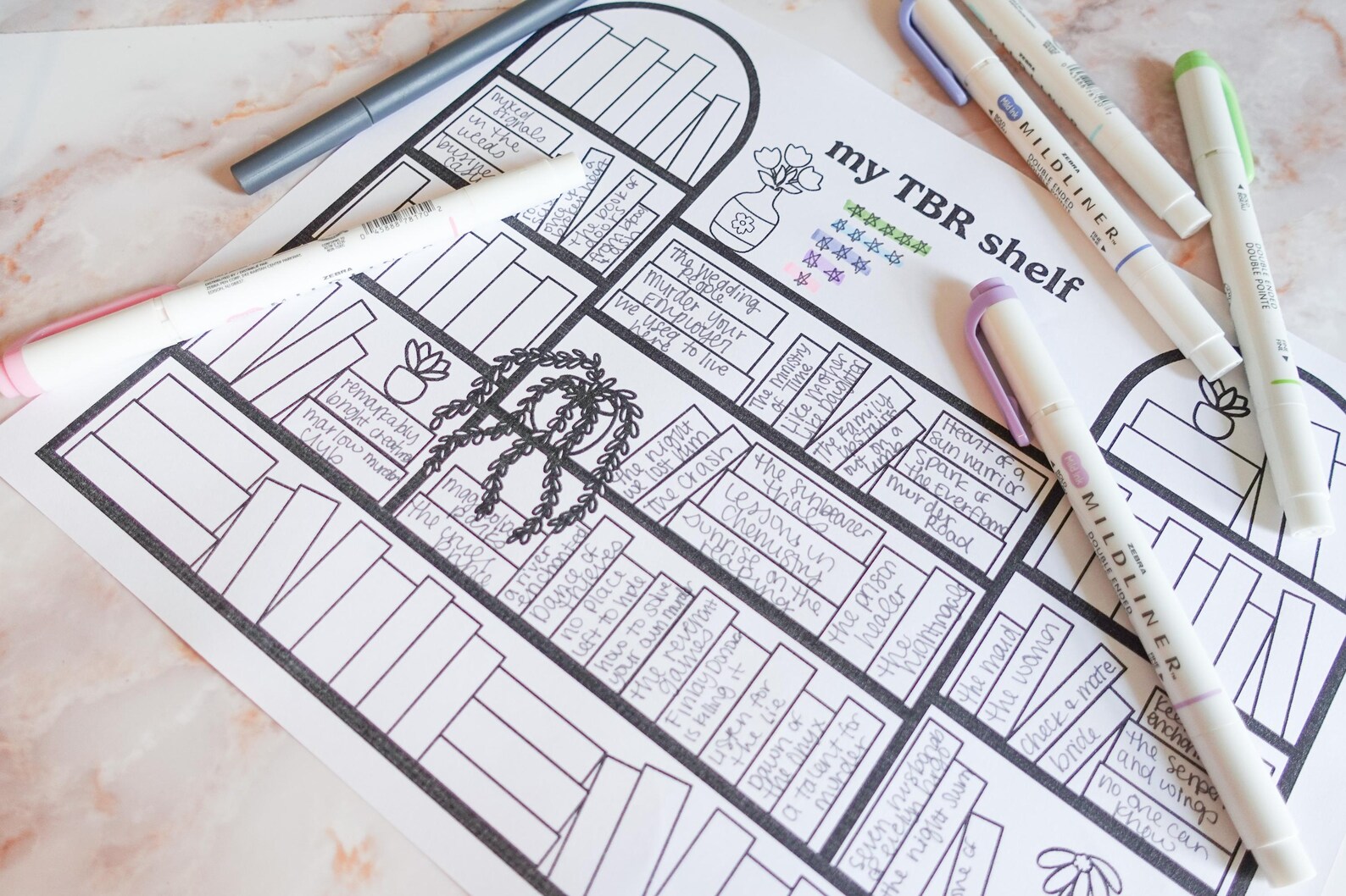 My TBR Shelf Printable, TBR Reading Challenge, Book Challenge Printable ...