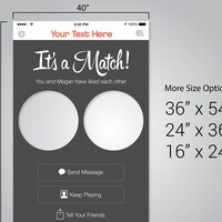 Tinder Match | Customisable Welcome Sign | Weddings & Engagement ...