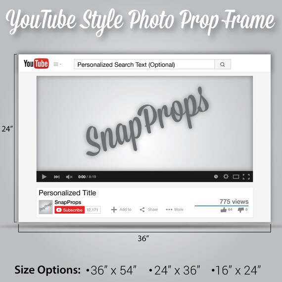 Personalized Youtube Photo Prop Frame DIGITAL FILE Be the - Etsy
