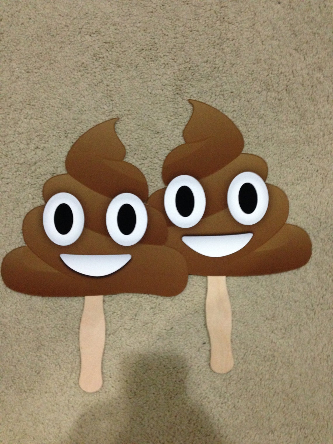 Poop Emoji on a Stick Photobooth Prop Great for All | Etsy