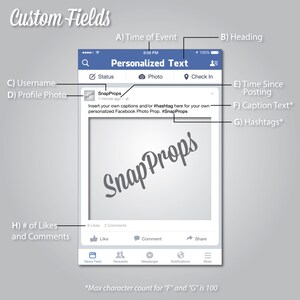 Personalized Facebook Style Prop Frame DIGITAL FILE - Perfect for All ...