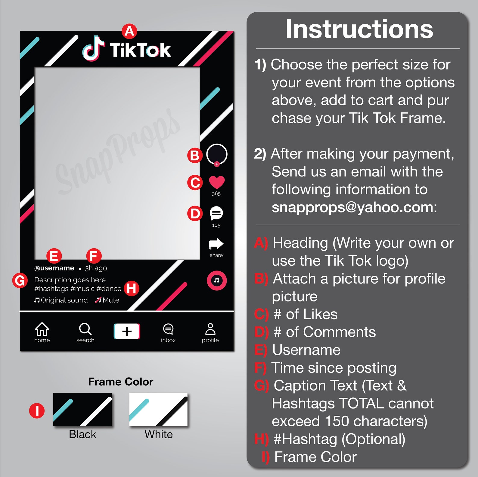 Personalized Tik Tok Photo Prop - Perfect for All Special Events ...