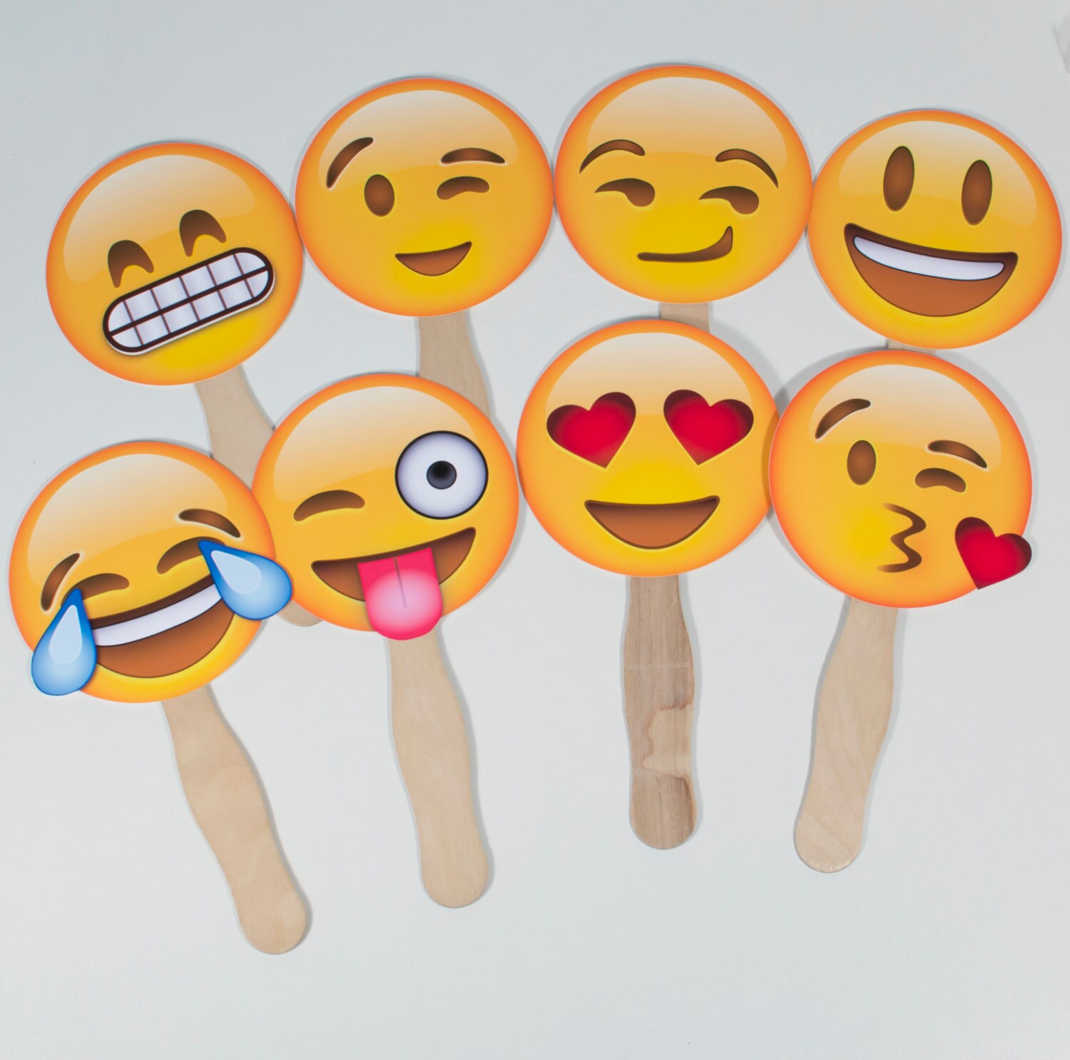 Emoji on a Stick Smiley Emoji Party Photobooth Prop Small - Etsy Australia