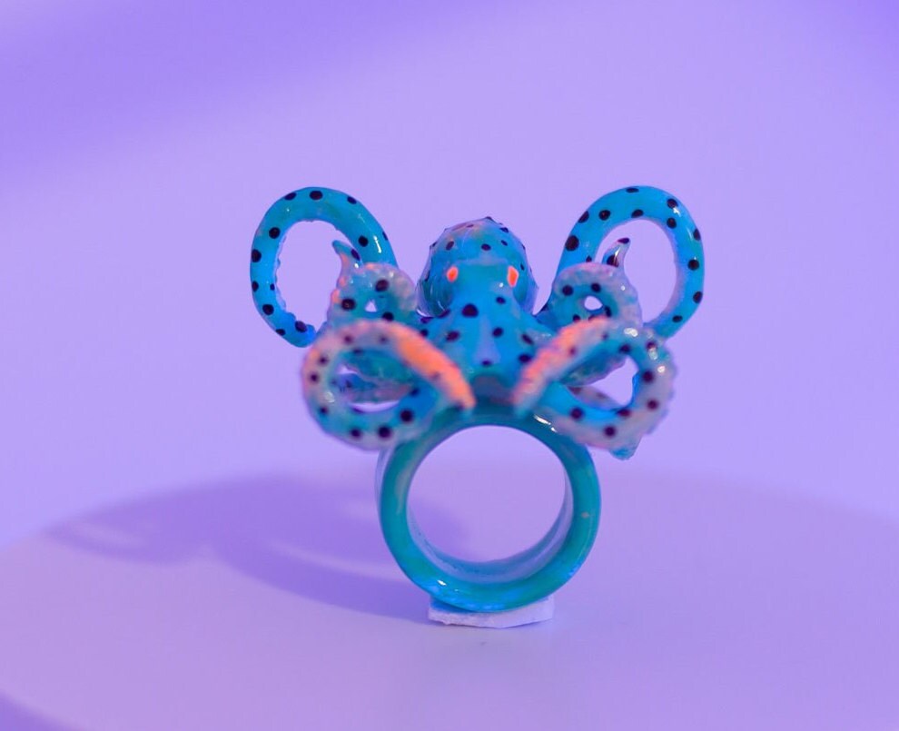 Octopus Ring- 3D Octopus- 3D Ring - Etsy