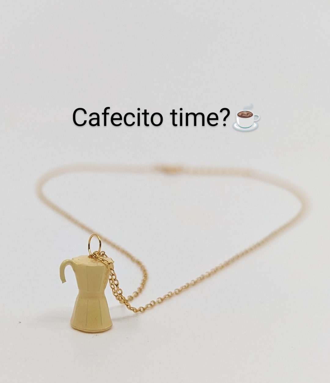 Cafecito Time Necklace - 3D Print Coffee Pot - Etsy