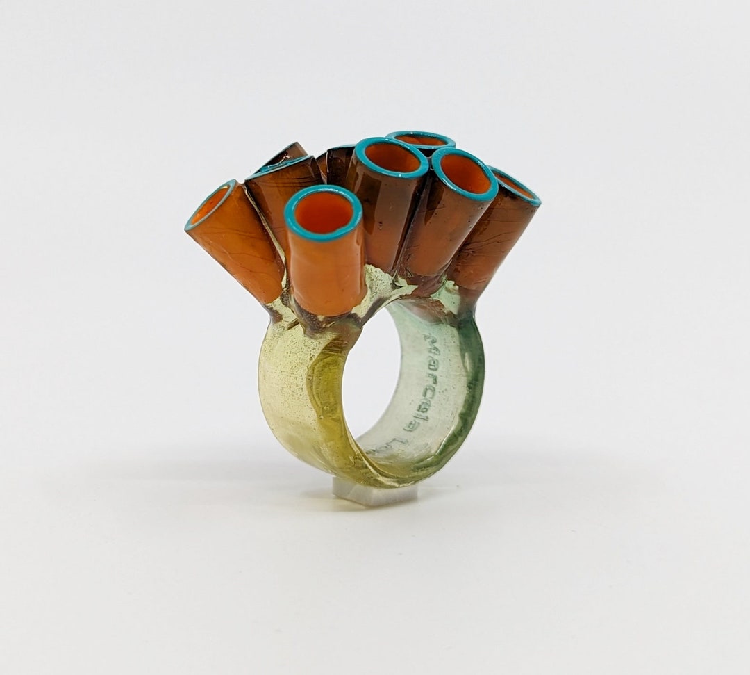 Tubes Ring- 3D Print Ring- Art Ring - Etsy