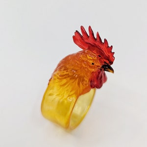 Rooster Ring- 3D Printed Rooster Ring- 3D Rooster - Etsy