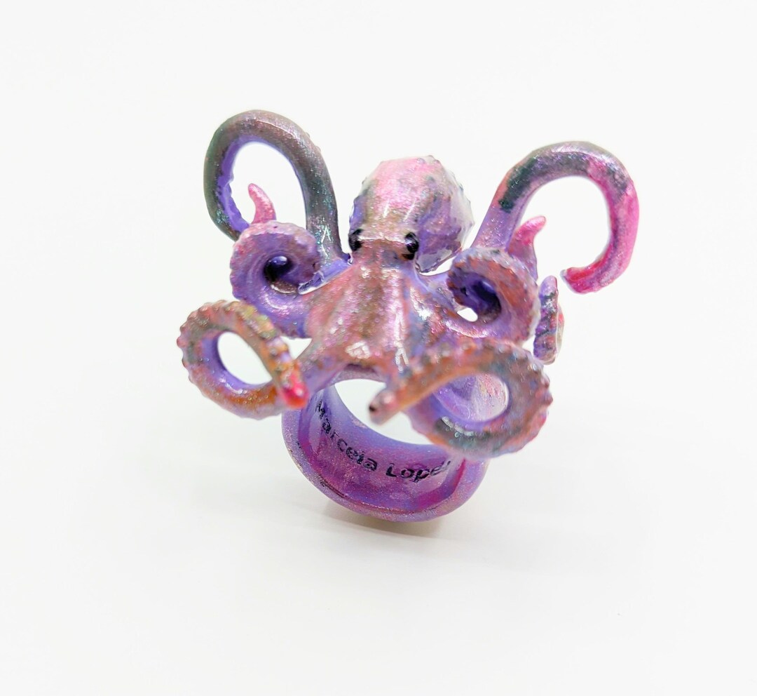 Octopus Ring - 3d Octopus Ring - 3d Ring - Etsy