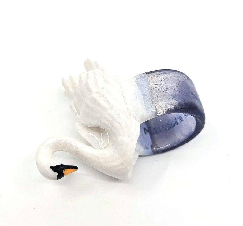 Mute Swan Ring - 3D Swan Ring - Etsy