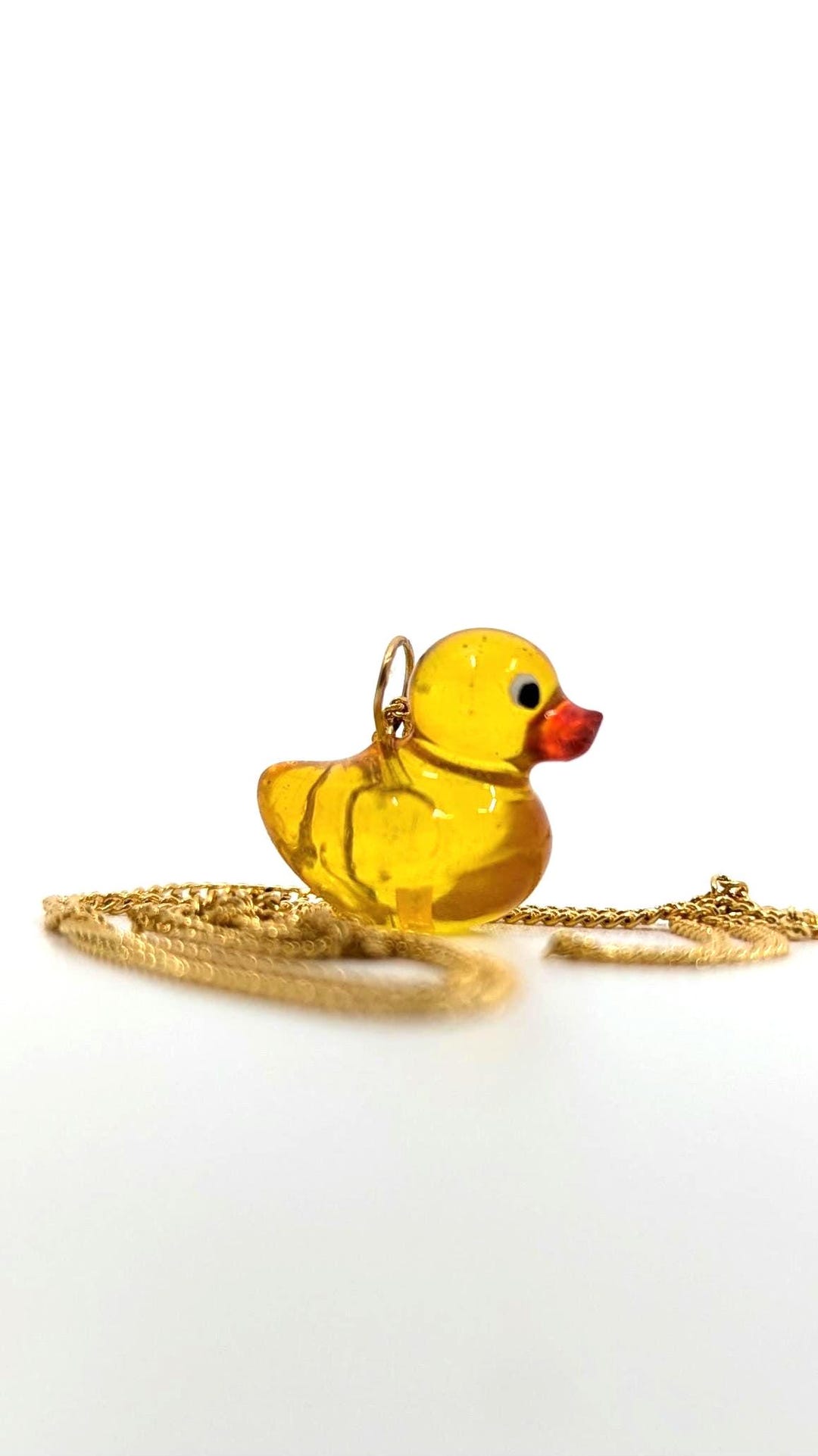 Tiny Yellow Duck Necklace - 3D Yellow Duck Necklace - Etsy